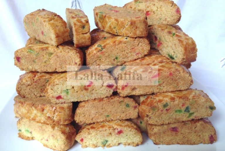 Le croquant aux fruits confits – Les secrets de cuisine par Lalla Latifa